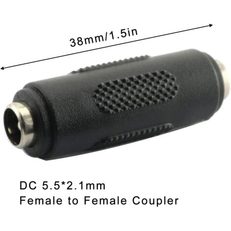 Pcs DC Power Connector Female to Female 5.5x2.1mm, Female to Female ...
