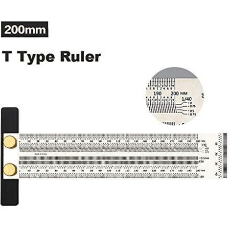 Marking T-Rule High Precision Woodworking Scribe Line Ruler Scale with ...