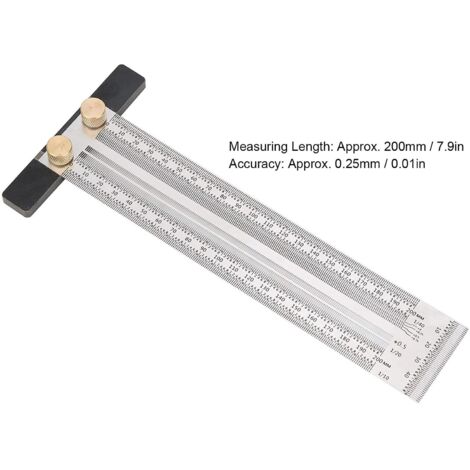 Marking T-Rule High Precision Woodworking Scribe Line Ruler Scale with ...