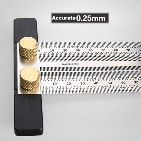 Marking T-Rule High Precision Woodworking Scribe Line Ruler Scale with ...