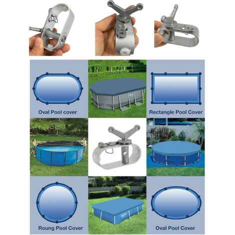 2pcs Pool Cover Cable Tensioner - Pool Cover Winch, Aluminum Built Pool ...