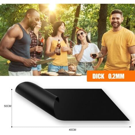 Barbecue Cooking Mat, BBQ Sheets 50x40 cm, Set of 5 BBQ Grill Mats ...