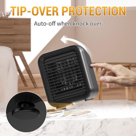 Mini Ceramic Heater 800W Electric Heater 2 Power Levels mini electric ...