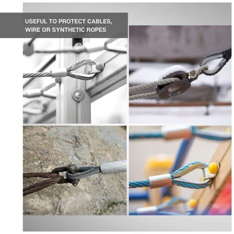 INDUSTRIAL M3 Heart Thimble Galvanized Steel Cable Protector 3mm Steel ...