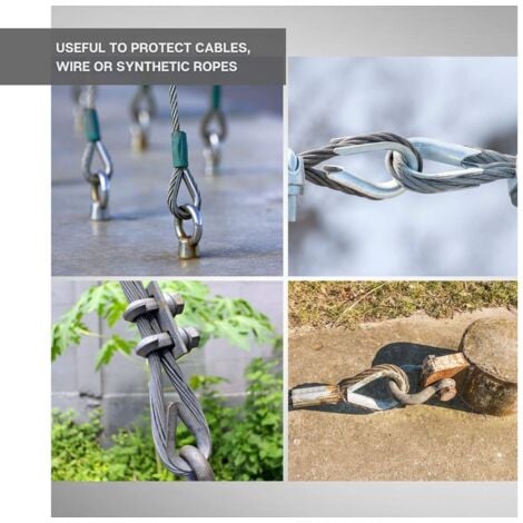 INDUSTRIAL M3 Heart Thimble Galvanized Steel Cable Protector 3mm Steel ...