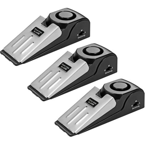 Door Wedge, Door Stop with Alarm, Non-Slip Rubber Door Stops, 3 ...