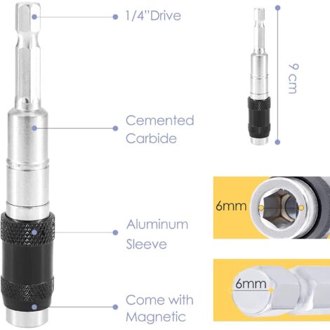 20° Swivel Bit Holder, Magnetic Screw Drill Tip - Steel Impact Magnetic ...