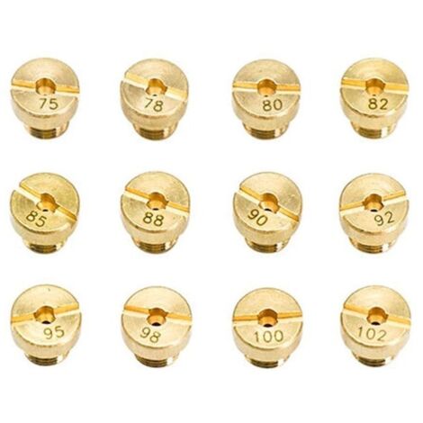 12Pcs M5 Main Jet Carburetor Main Jet Kit 75,78,80,82,85,88,90,92,95 ...