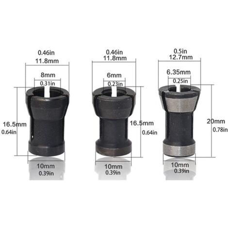 Router Chuck Collet Adapter Milling Cutter Woodworking Collet Chucks ...