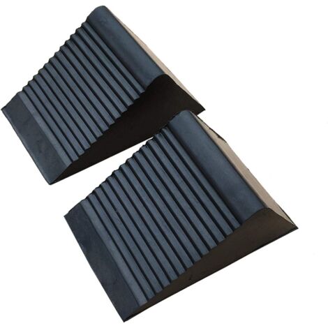 2Pcs Rubber Wedge Blocks Wheel Chock Retainer Car Retainer Friendly
