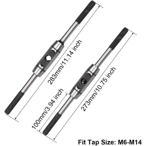 Adjustable Tap Wrench Tap Holder Handle for Metric M6-M14 Tap Cutter ...