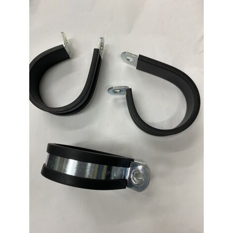 P-Clips tube clamps with rubber insert choice: Ø 50mm / Band 15mm, 4 Pieces