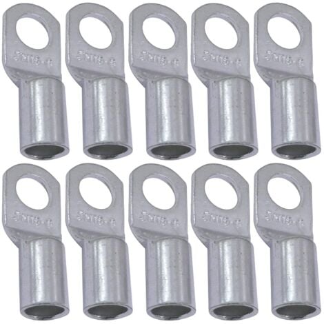 Pack of 10 Tubular Eyelet Electrical Terminals - Eye - Ø6mm - Non ...