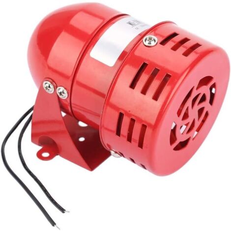 220V 120dB Mini Wired Siren, Red Metal Engine Alarm Industrial Sound ...