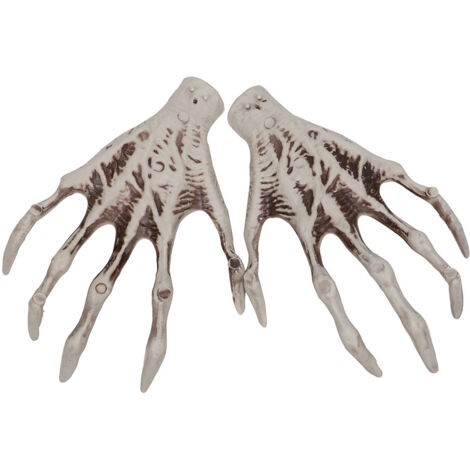 Halloween Witch Skeleton - 1 Pair Realistic Plastic Scary Hands for ...