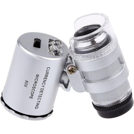 60X Mini LED UV Illuminated Jeweler Retail Magnifier (60X)