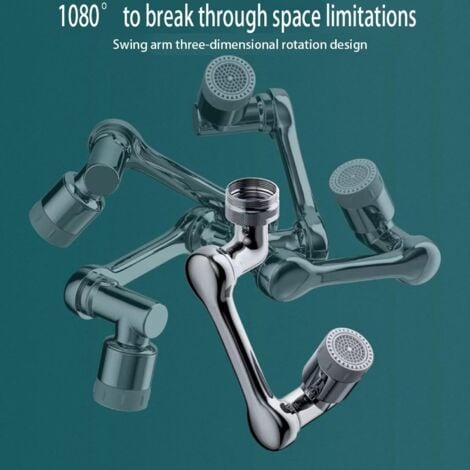 Faucet Aerator, 1080° Rotatable Faucet Extender Aerator, Durable Splash ...
