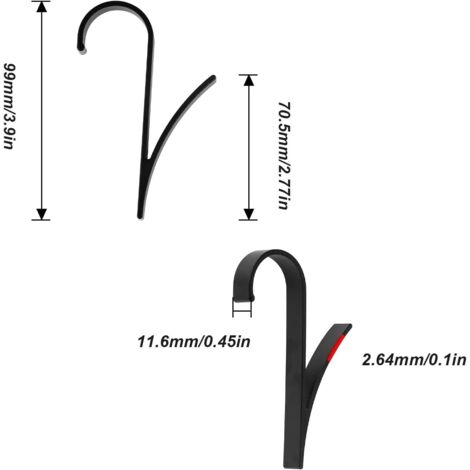 4 Pieces Radiator Hook, 10 cm Aluminum Radiator Hook, Can Be Installed ...