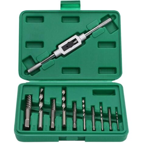 11Pcs Damaged Screw Extractors Broken Bolts with Storage Box