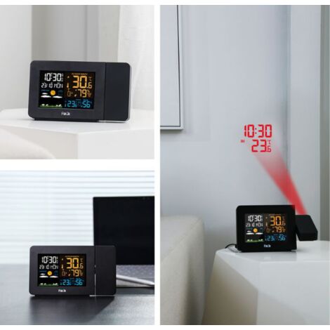 Wireless Weather Station Thermometer Hygrometer with Sensor, Projection ...