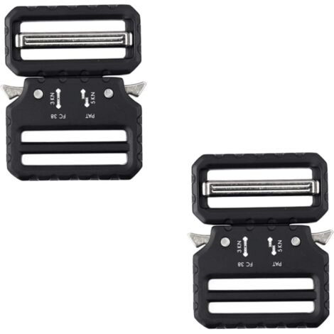2 Pack Military Grade Heavy Duty Black Zinc Alloy Tactical Belt Buckles ...
