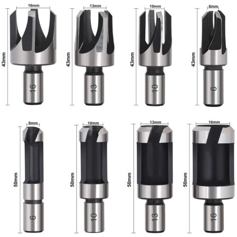 8PCS HSS Wood Plug Cutter Wood Cutting Tool Wood Plug Cutter Drill Bits ...