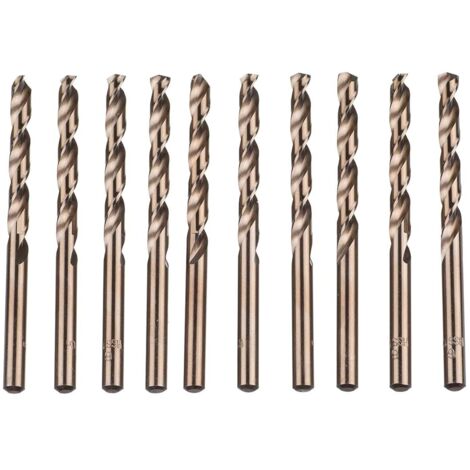 10pcs M35 HSS Cobalt Gold Twist Drill Bits Metric High Speed Steel 6mm ...