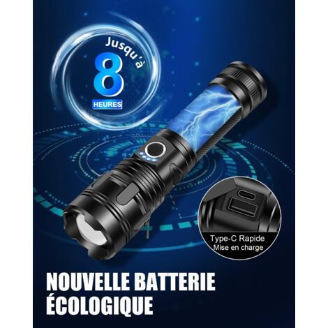 Ultra Powerful LED Flashlight, 10000 Lumens Rechargeable Flashlight ...