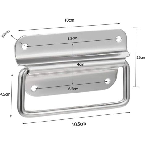 Stainless Steel Folding Pull Handles, Cashier Handle Folding Crate Handles Toolbox Handle, Metal ...