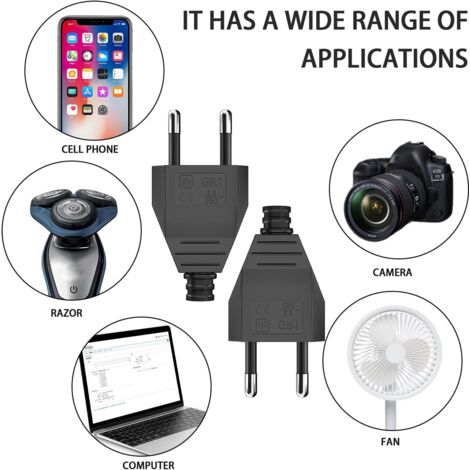 Flat Electrical Socket European Plugs Euro Flat Power Plug Flat 250V 2 ...