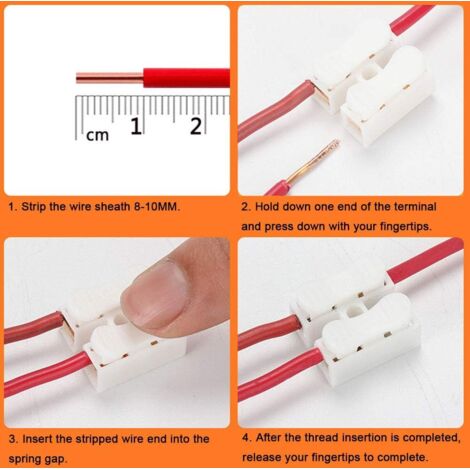 62 Pieces Spring Connector Set, Quick Spring Wire Connector, Self ...