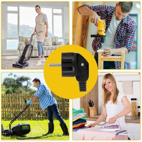 4pcs 250V 16A Male Electrical Plug Angle Socket Grounded Electrical ...