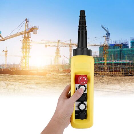 XAC-A4713 Crane Chain Hoist Push Control Switch 4 Buttons Lifting Push Button Switch