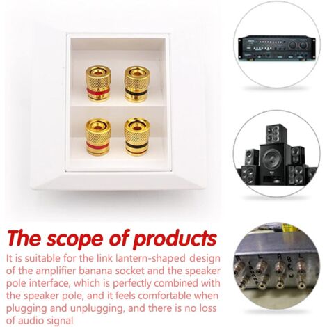 12 Pcs 90 Degree Banana Plugs, 4mm Pure Copper Gold Plated L Shape ...