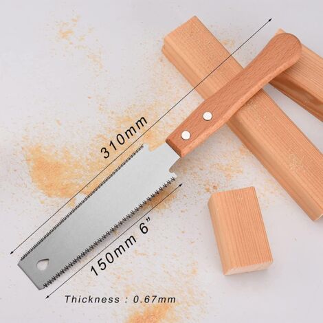 Small Hand Saw for Woodworking, 6" Flexible Blade Double Edge Manual ...