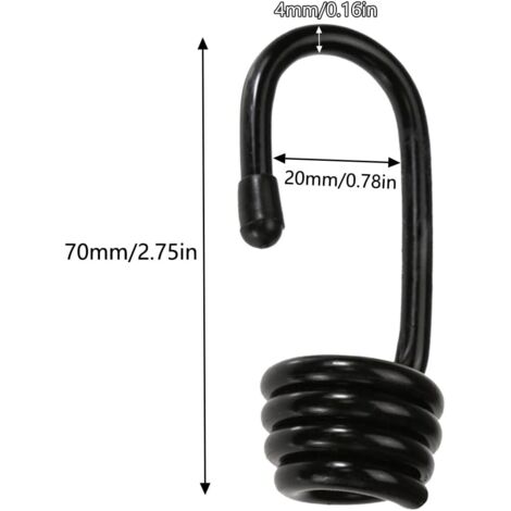 10pcs Spiral Rope Hook, Shock Absorbing Metal Rope Hook, Plastic ...