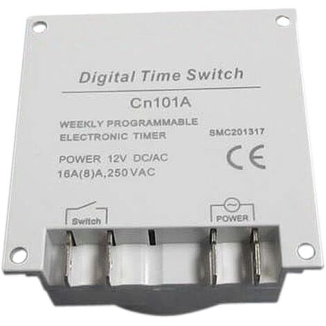 CN101 12V DC/AC Digital Timer, LCD Programmable Time Relay Switch for ...