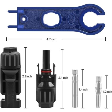 5 Pairs PV Connector, with Hex Keys, Waterproof Solar Electrical ...