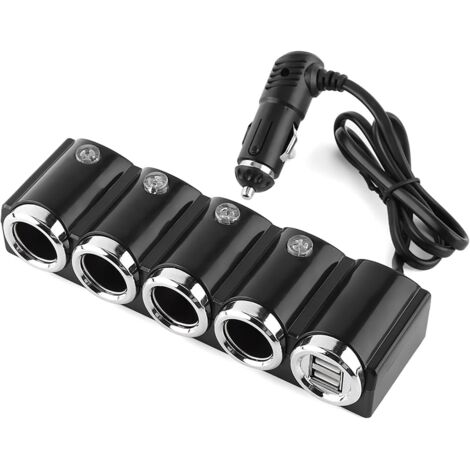 DC 12V/24V USB 4 Way Universal Car USB Cigarette Lighter Socket Fast ...