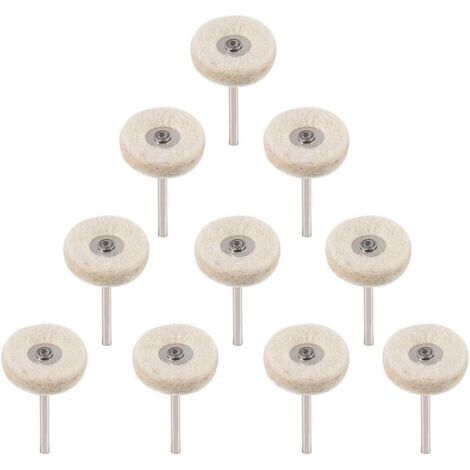 10Pcs Polishing Wheel 25mm Wool Felt Buffing Wheels Drill Grinder ...