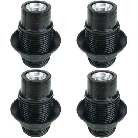 E14 Screw Black, E14 Bulb Holder, 4 Pieces E14 Socket, E14 Socket Bulb ...