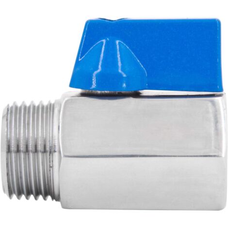 3/8" One-Piece Ball Valve, Lever Handle, Internal Thread, Male Thread ...