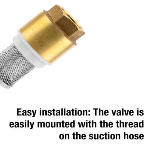 Brass Foot Valve: Check Valve, 32 mm (G 1 Inch) - Thread for connection ...