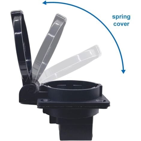 IP44 Waterproof European Socket for Type E/F Plug, 16A, Dustproof ...