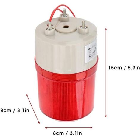 220V 2A Red LED Emergency Warning Lights Emergency Strobe Rotating Alarm LED Strobe Acousto ...