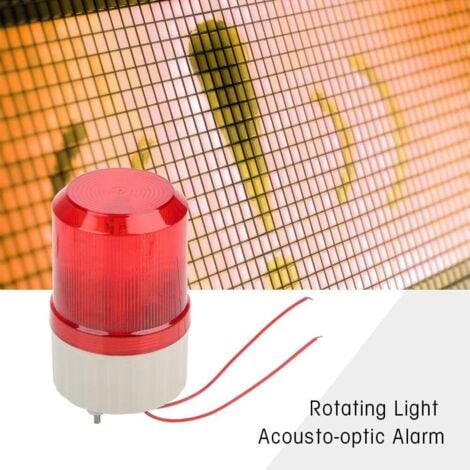 220V 2A Red LED Emergency Warning Lights Emergency Strobe Rotating Alarm LED Strobe Acousto ...