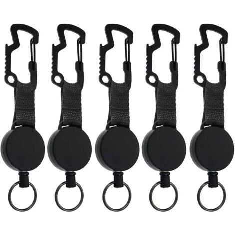Retractable Keychain, 5 Pieces Retractable Key Chain Badge Holder ...
