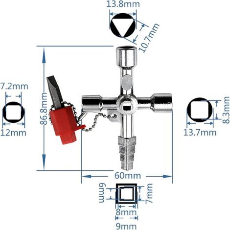 4 Way Multi-Function Wrench,Multi-Function Universal Cross Wrench ...