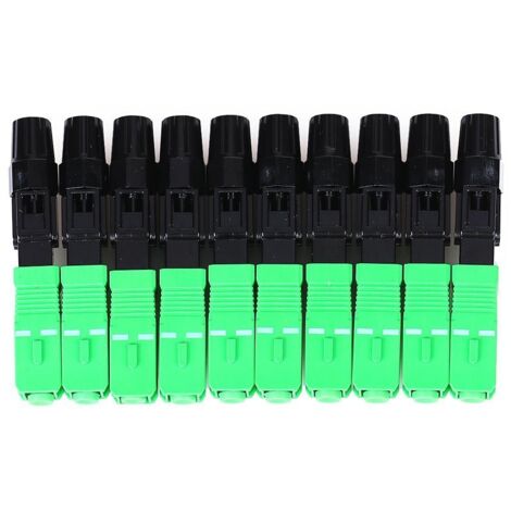 10pcs SC APC Single Mode Fast Connector/Optical Fast Connector