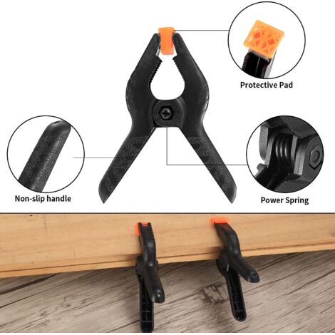 10 Pieces Spring Clamps - 3 Inch Nylon Clips - Clamping Clip for ...